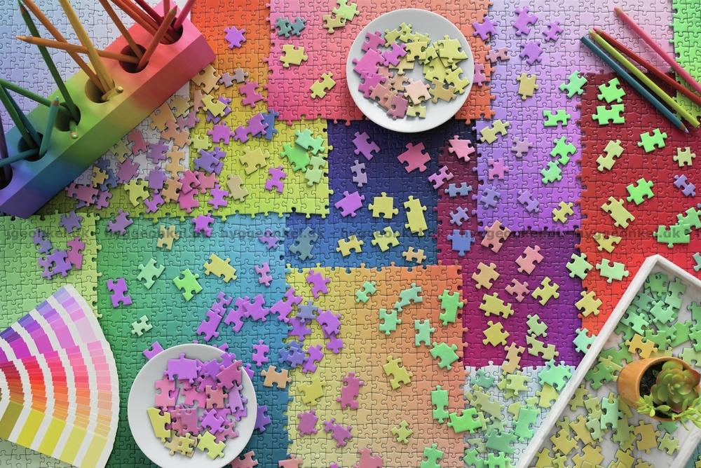 Färgglada bitar, 3000 bitar pussel, Ravensburger - 17471 - 4005556174713