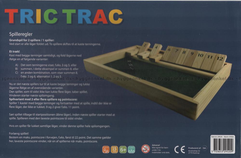 Köp Tric Trac billigt hos Boardgamer. Skickar alla vardagar